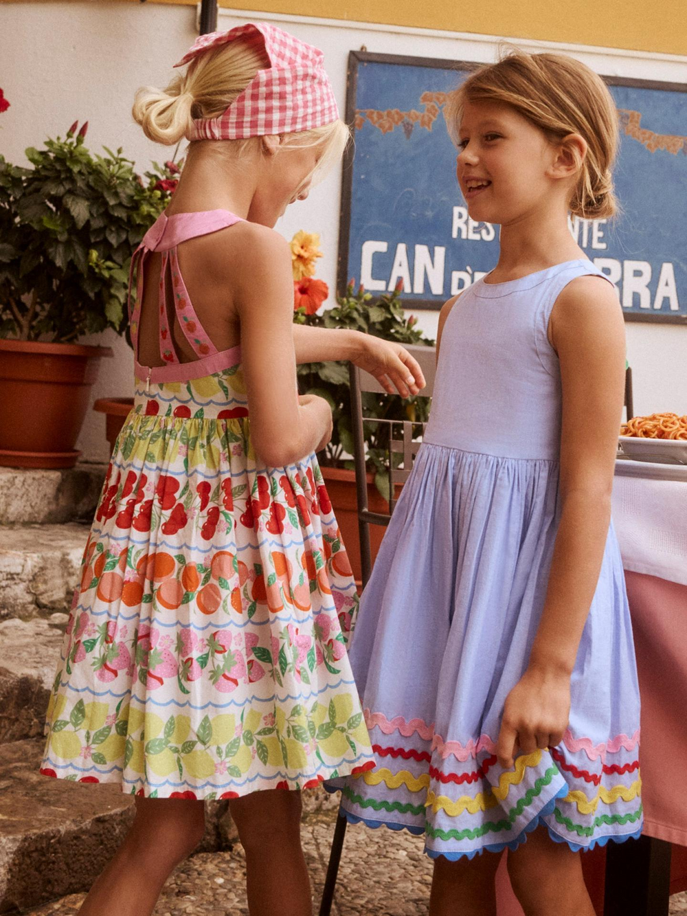 Mini Boden Girl's All Over Broderie Frill Dress in Aqua Blue – Uniq Wear